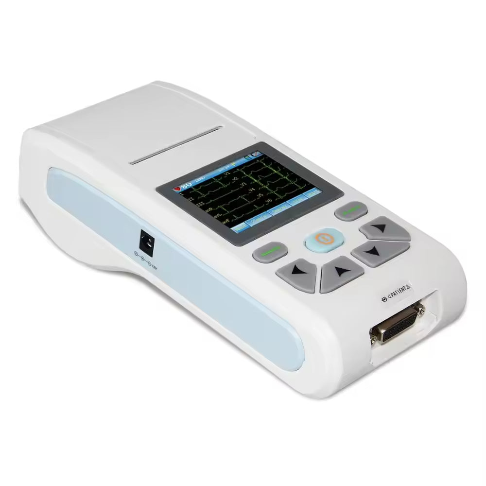ECG90A Ecg 24 Hours Monitor Digital Handheld Portable 12 Lead Holter E ...