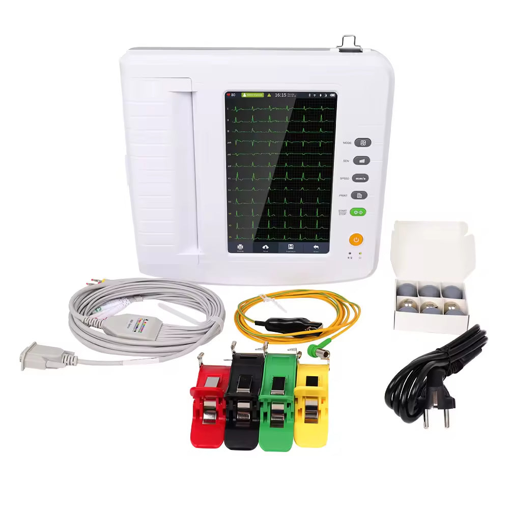 ECG1212G PC Software Touch Screen 12 Lead Ekg 12channel Ecg Electrocar ...