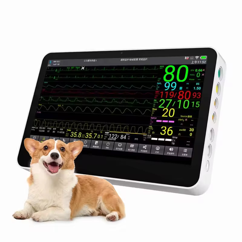 CMS8500 VET Vital Signs Patient Monitor Touch Screen Veterinary Multip ...