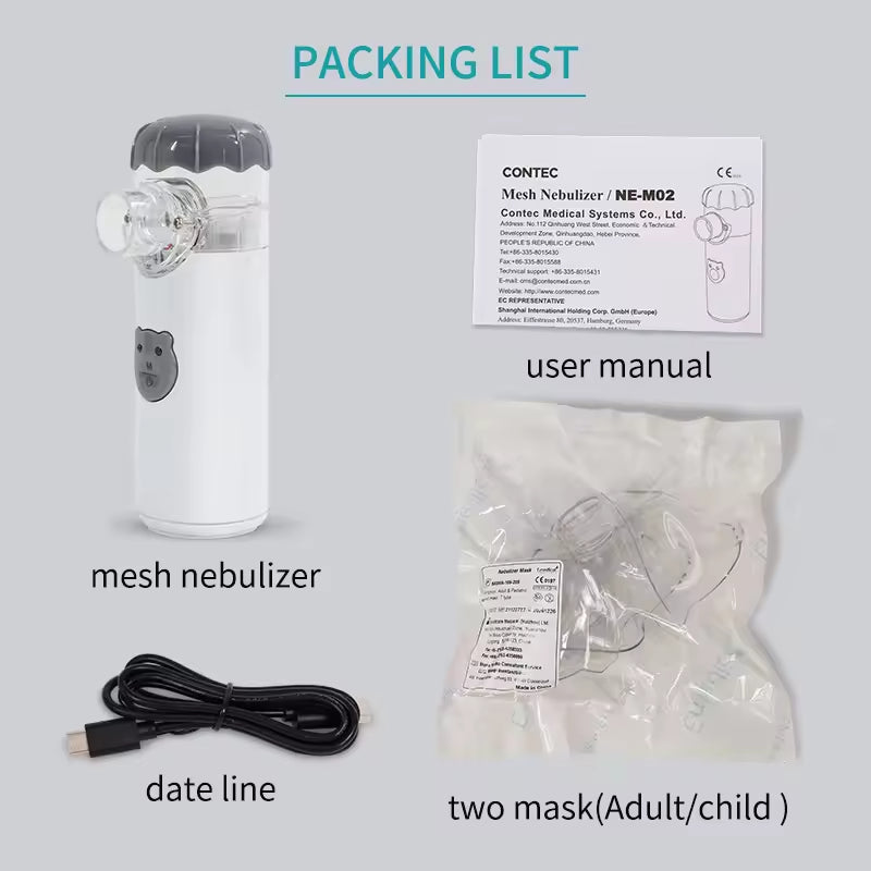NE-M02 Baby Compressor Nebulizer Mini Handheld Mesh Nebulizer Medical ...